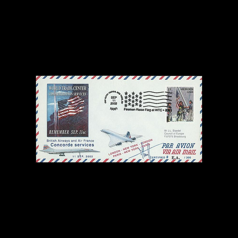 BA9093-2FND Vignettes "Concorde BA 9093 Blair Force One - Attentats 11 ...
