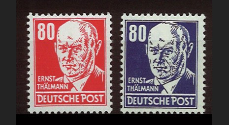 DDR103-104 : 1953 - 2 valeurs DDR 'Ernst Thälmann, leader du parti ...