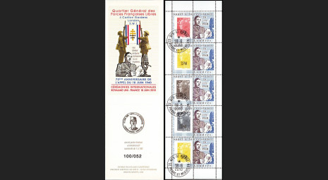 DG10-9C4 Booklet St Pierre & Miquelon 2010 WW2 DE GAULLES's Appeal 18 ...