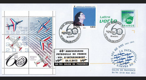 PAF13-PAP2: PAP France 60 ans PATROUILLE DE FRANCE, BA701 Salon de ...