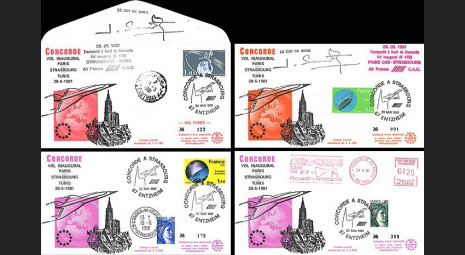AF4750-1/4D : 28.05.1981 - 4 FDC “Concorde AF 1st flight Paris ...