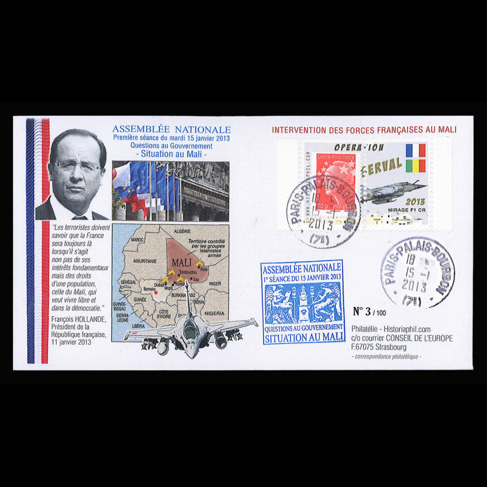 MALI13-2 : 2013 Opération SERVAL Mali, HOLLANDE Assemblée Nationale ...