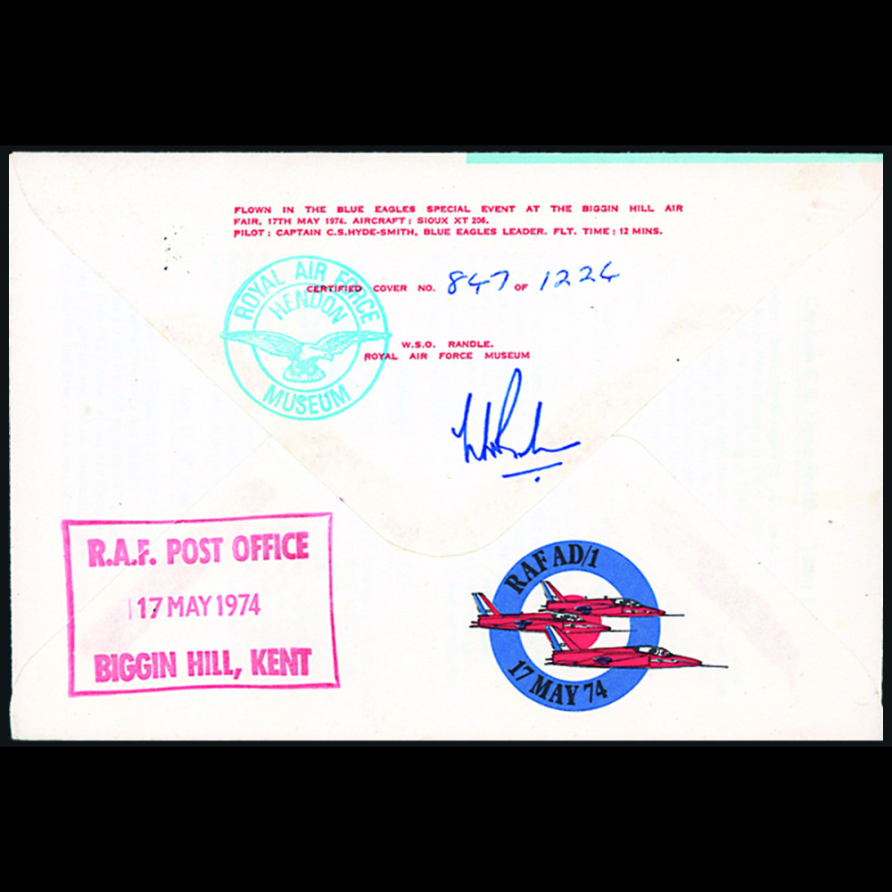 RAF-HERONS76D: THE BLUE HERONS 1976 Aerobatic Patrol - Pilot Signatures