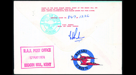 RAF-HERONS76D: THE BLUE HERONS 1976 Aerobatic Patrol - Pilot Signatures