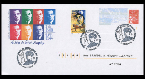 PAP France 2000 "100 ANS SAINT-EXUPÉRY Aérodrome Bourg-en-Bresse, Petit ...